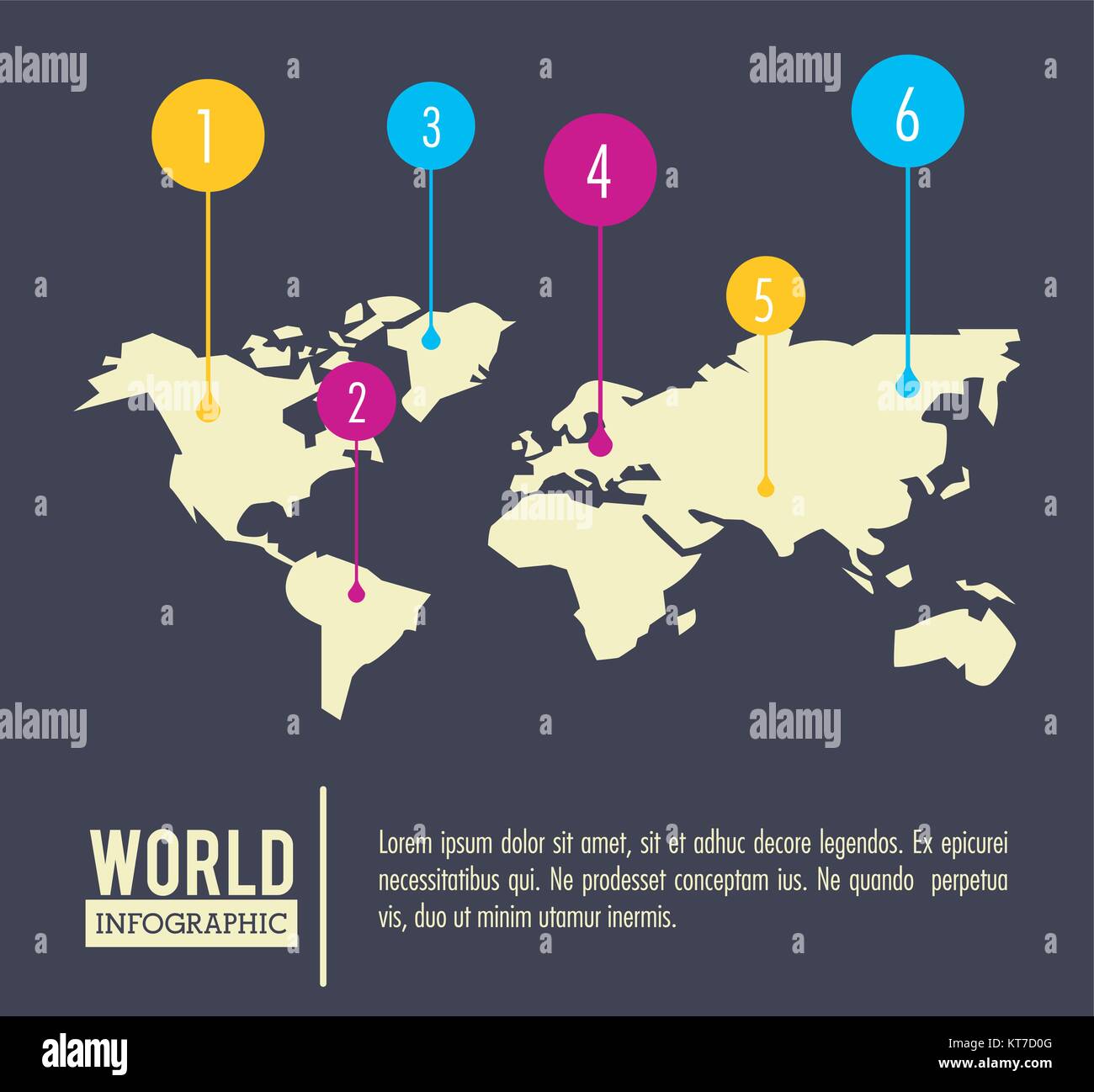 Numbers world map Stock Vector Images - Alamy