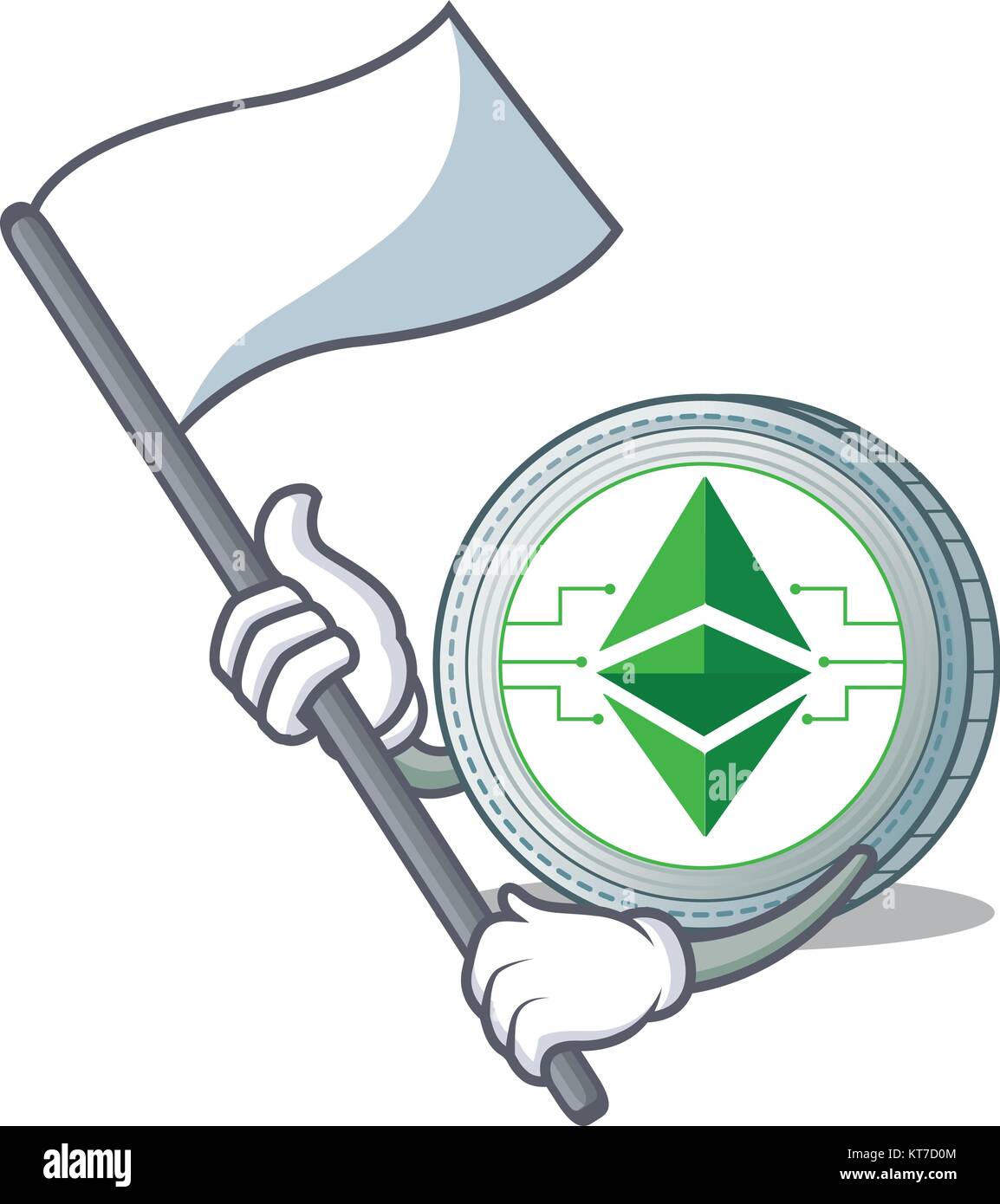 With flag Ethereum classic character cartoon Stock Vector Image & Art ...