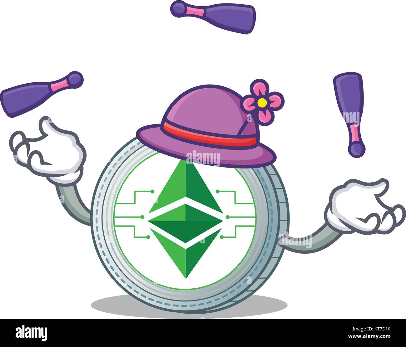 Juggling Ethereum classic character cartoon Stock Vector Image & Art ...