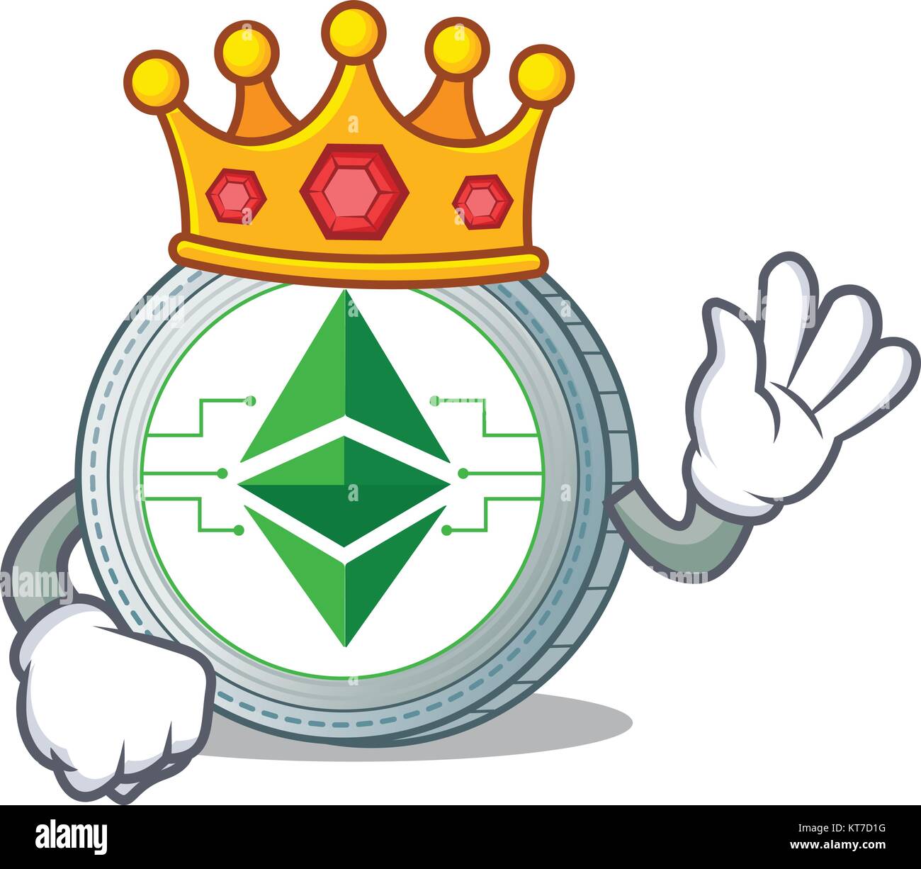 King Ethereum classic character cartoon Stock Vector Image & Art - Alamy