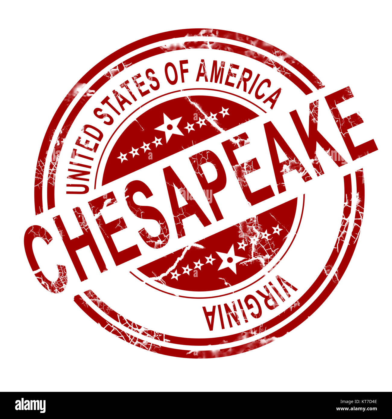Chesapeake Virginia stamp with white background Stock Photo - Alamy