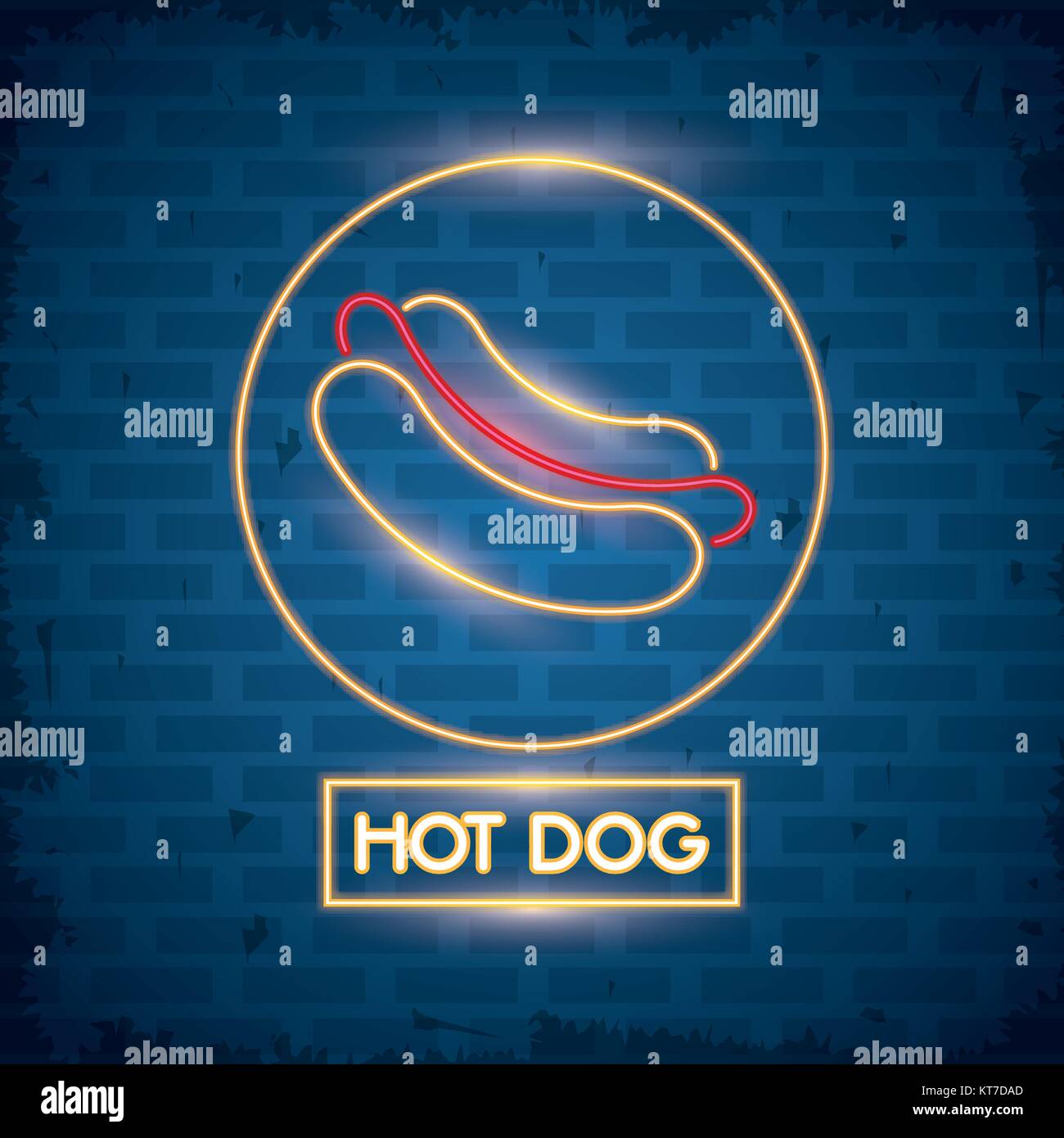 Hot dog neon lights icon Stock Vector Image & Art - Alamy