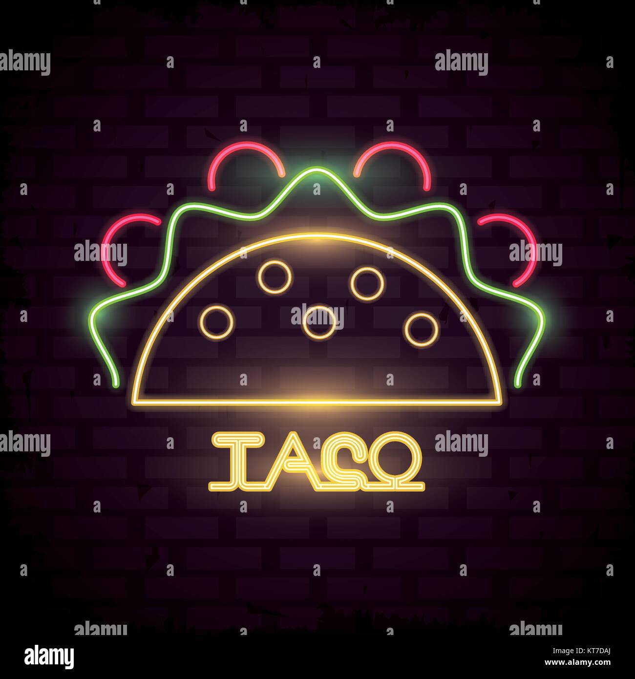 Taco neon lights icon Stock Vector Image & Art - Alamy