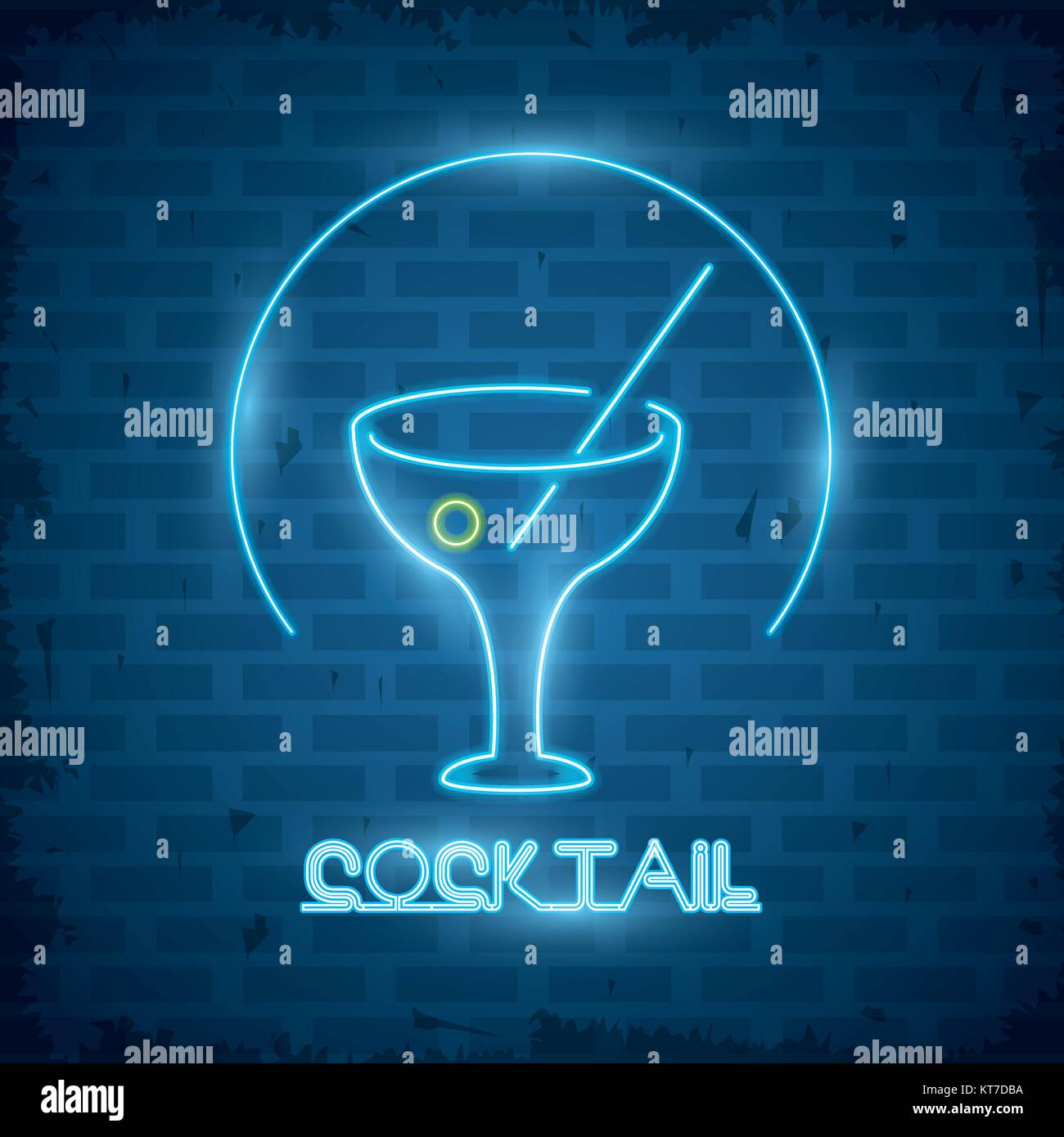 Cocktail neon lights icon Stock Vector Image & Art - Alamy