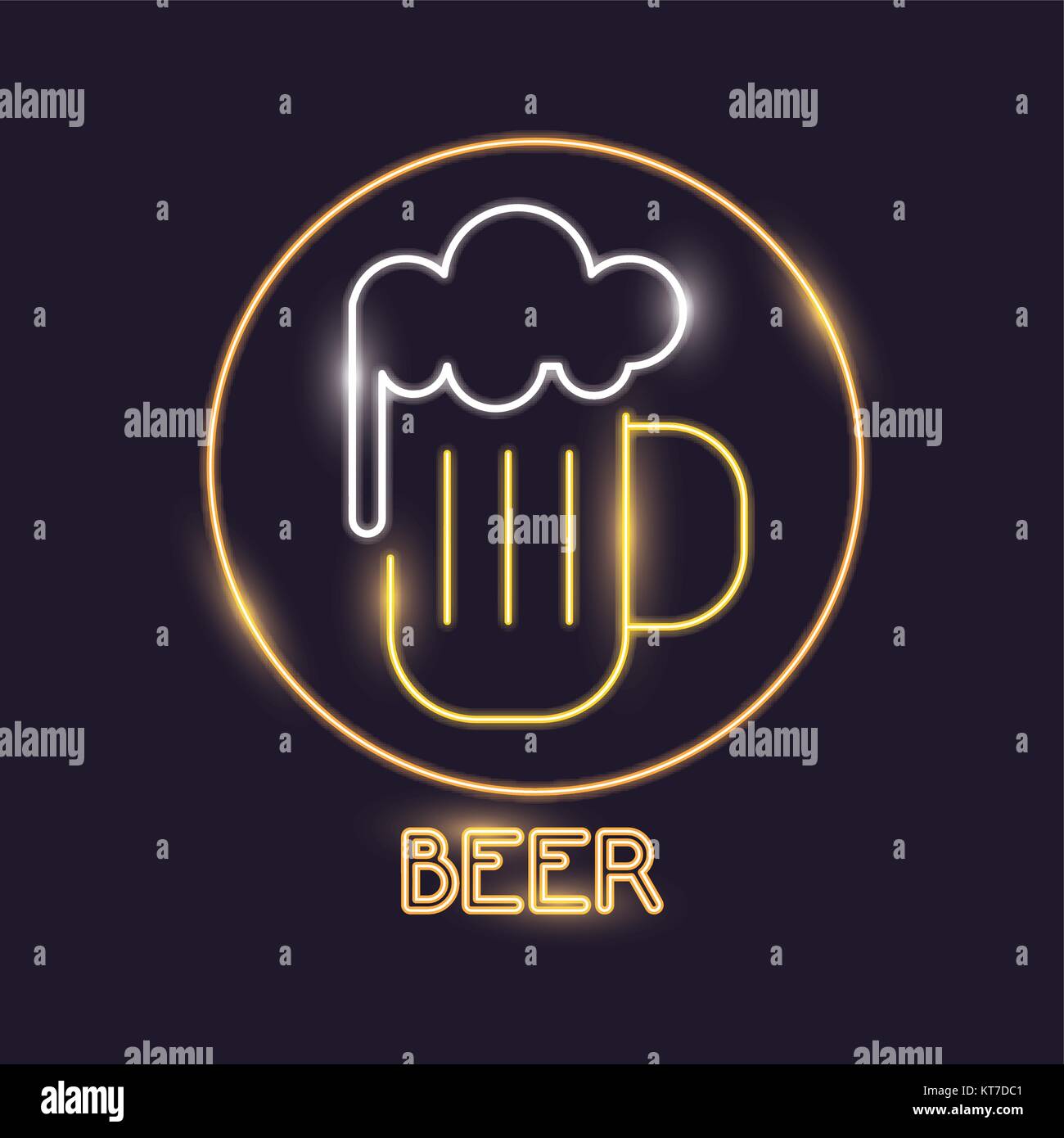 Beer neon lights icon Stock Vector Image & Art - Alamy