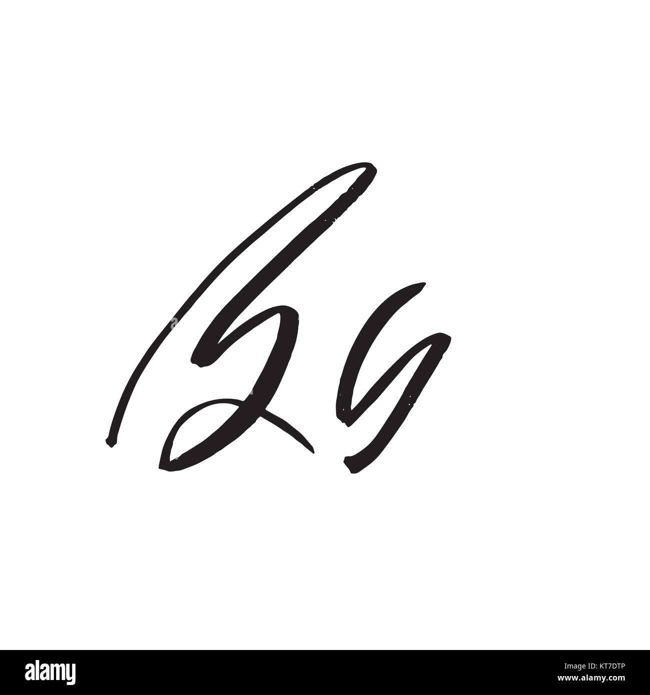 Letter B. Handwritten by dry brush. Rough strokes font. Vector ...