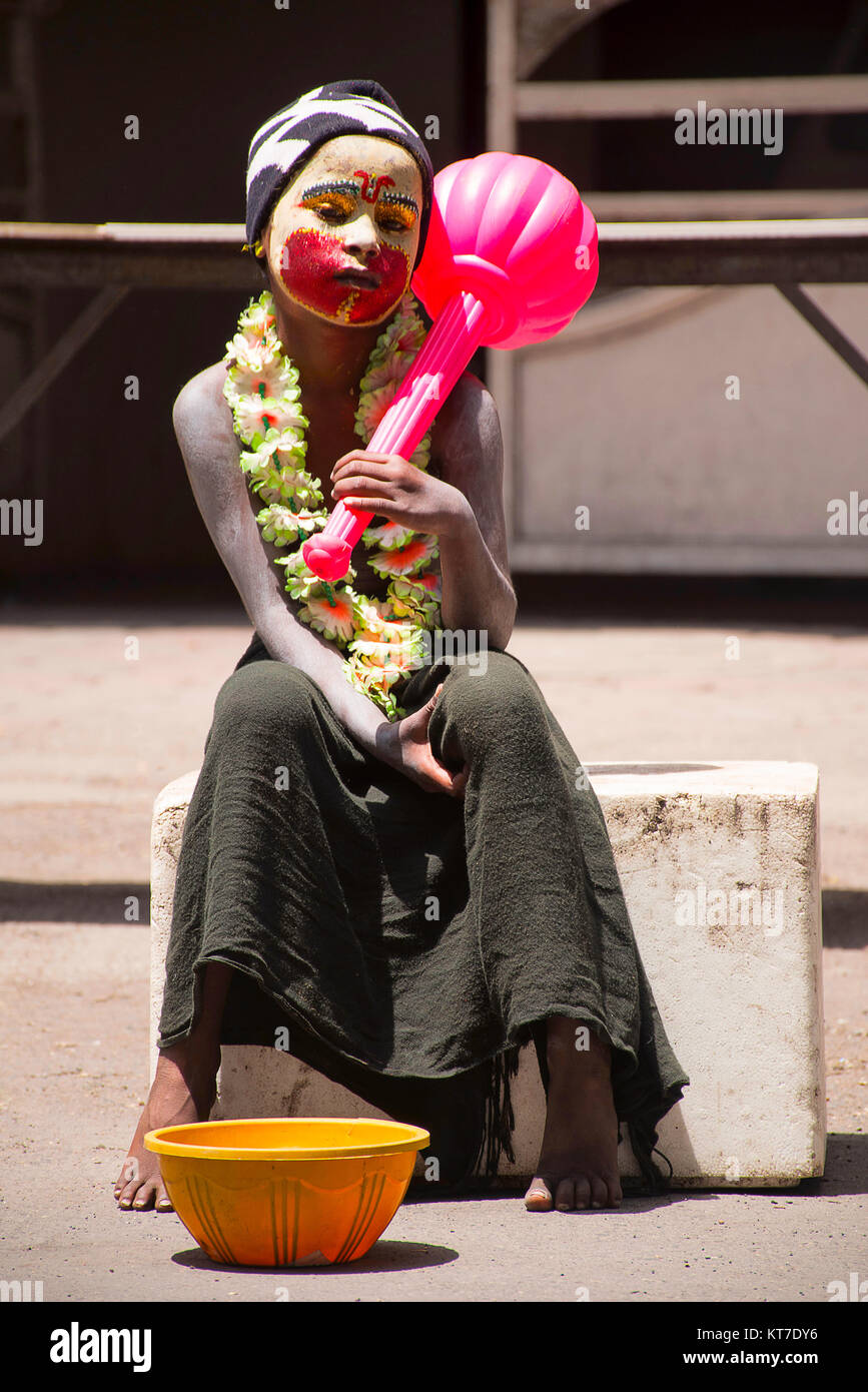 Boy dressed as Lord Hanuman Stock Photo - Alamy