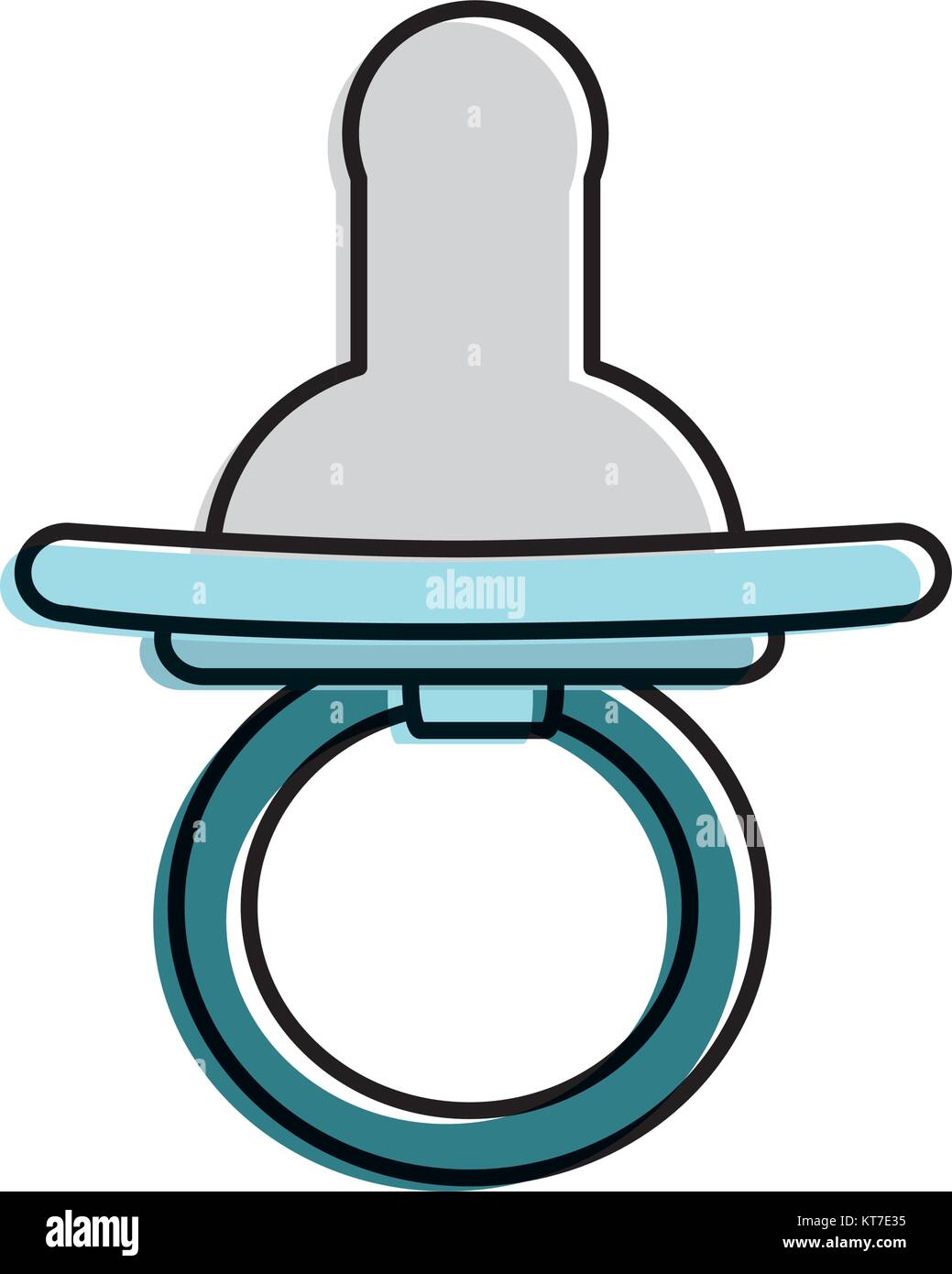 Pacifier of baby object and childhood theme Isolated design Vector ...