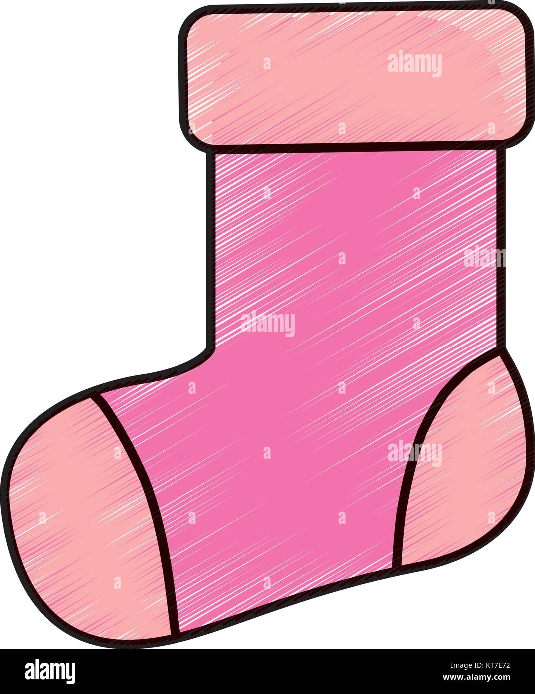 Sock of baby object and childhood theme Isolated design Vector ...