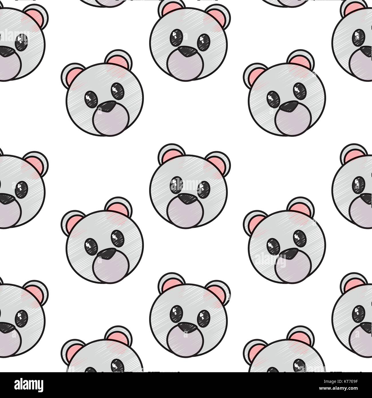 Bear cartoon background of cute animal and adorable creature theme ...