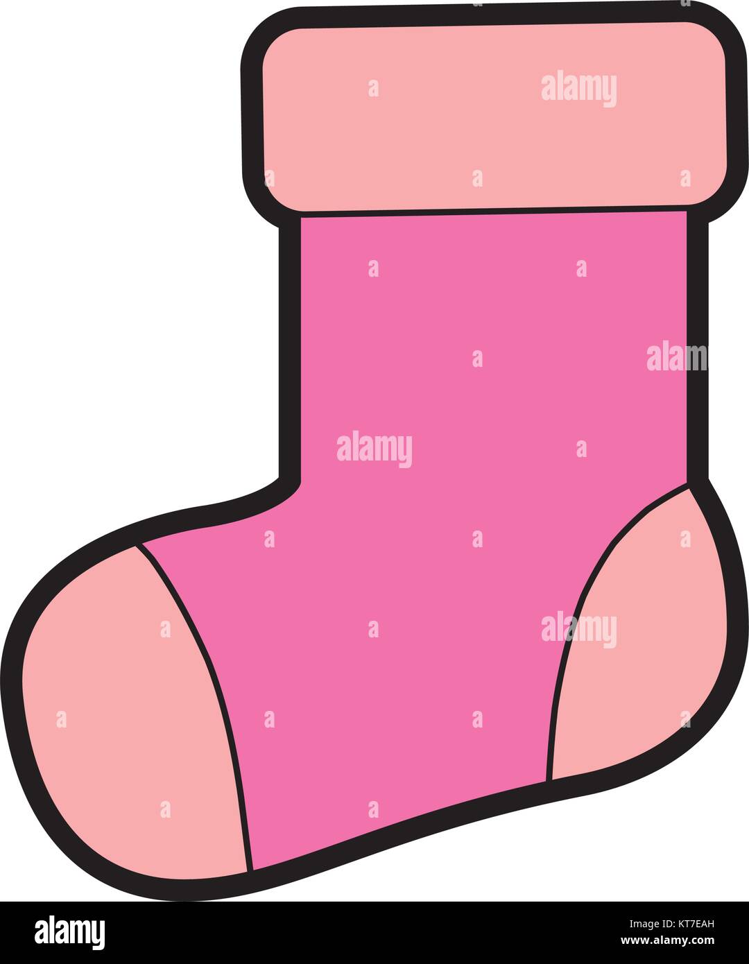 Sock of baby object and childhood theme Isolated design Vector ...