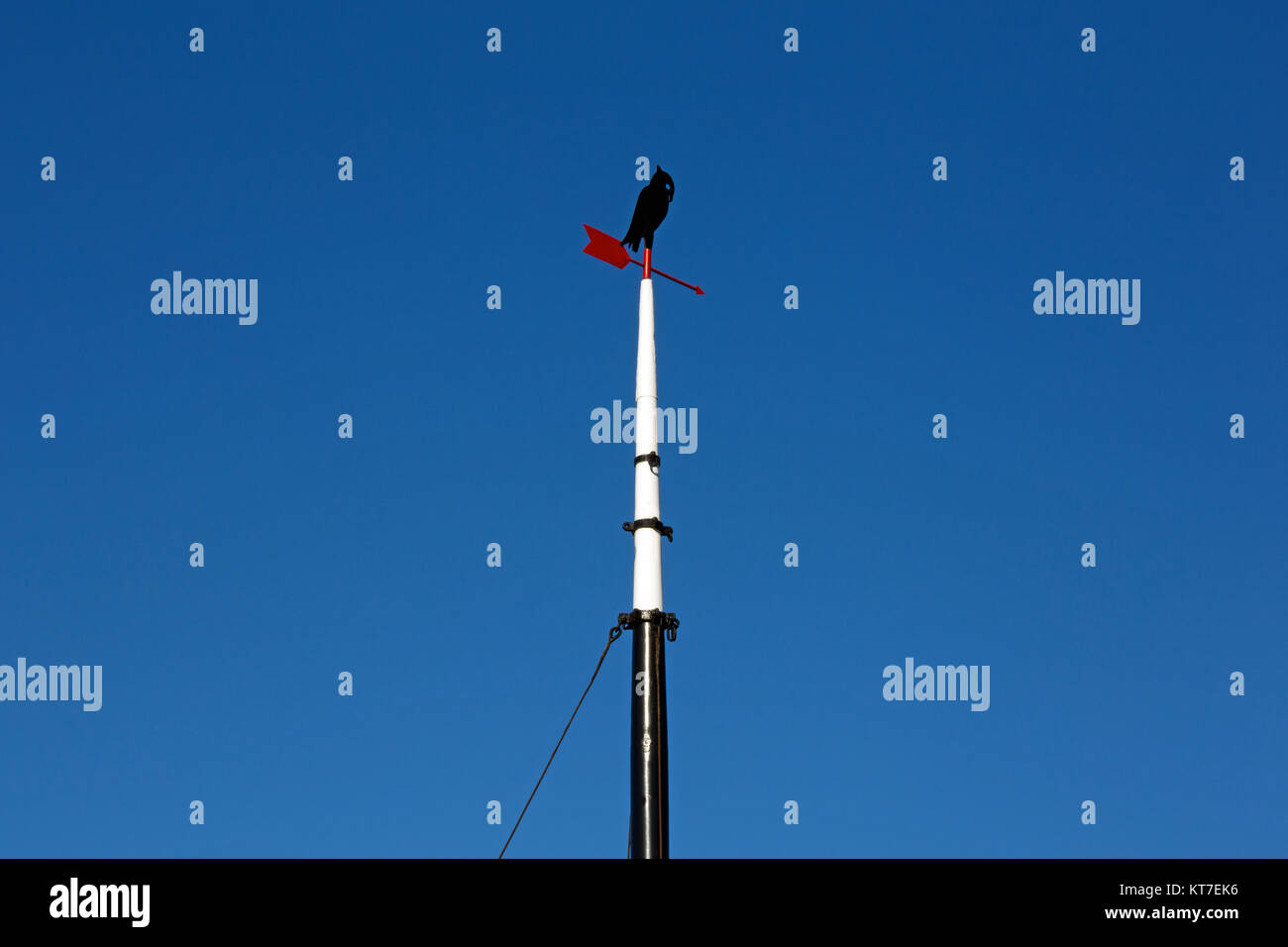 mast with stylized bird and wind vane Stock Photo - Alamy