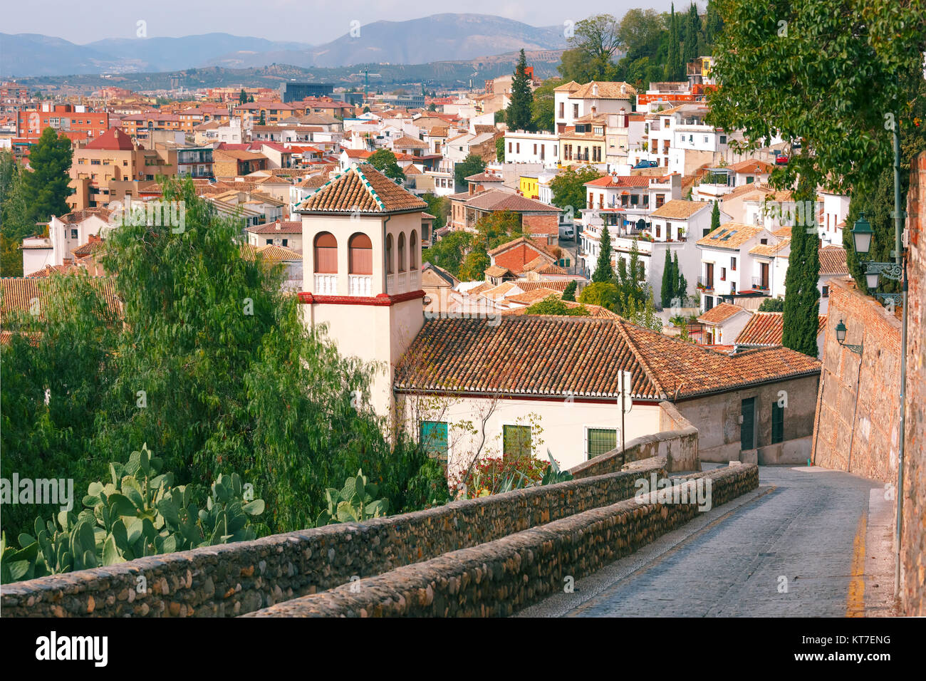 View of the old town, Granada, Andalusia, Spain Stock Photo - Alamy