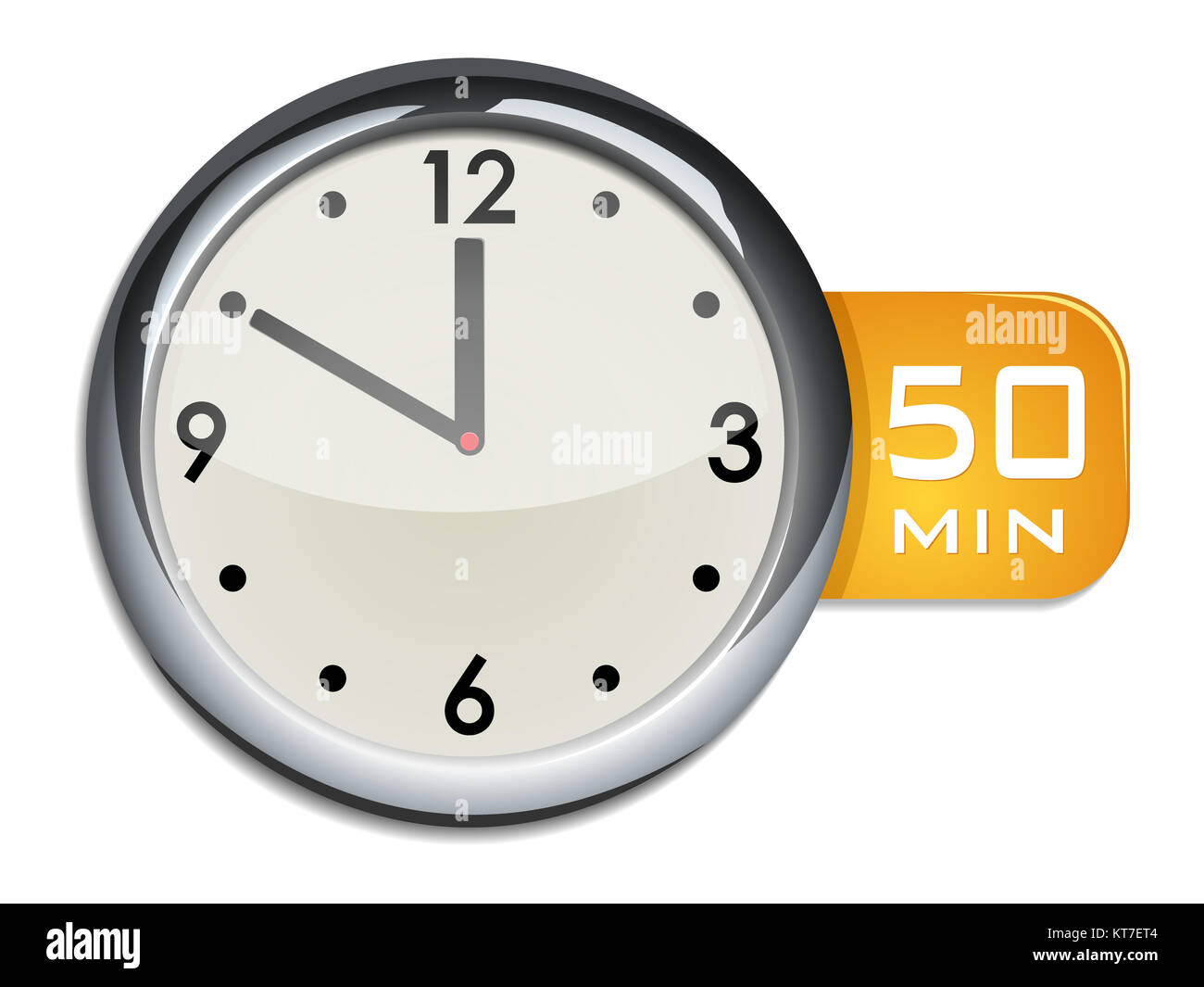 office wall clock timer 50 minutes Stock Photo - Alamy