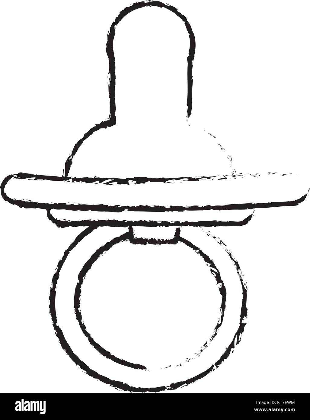 Pacifier of baby object and childhood theme Isolated design Vector ...