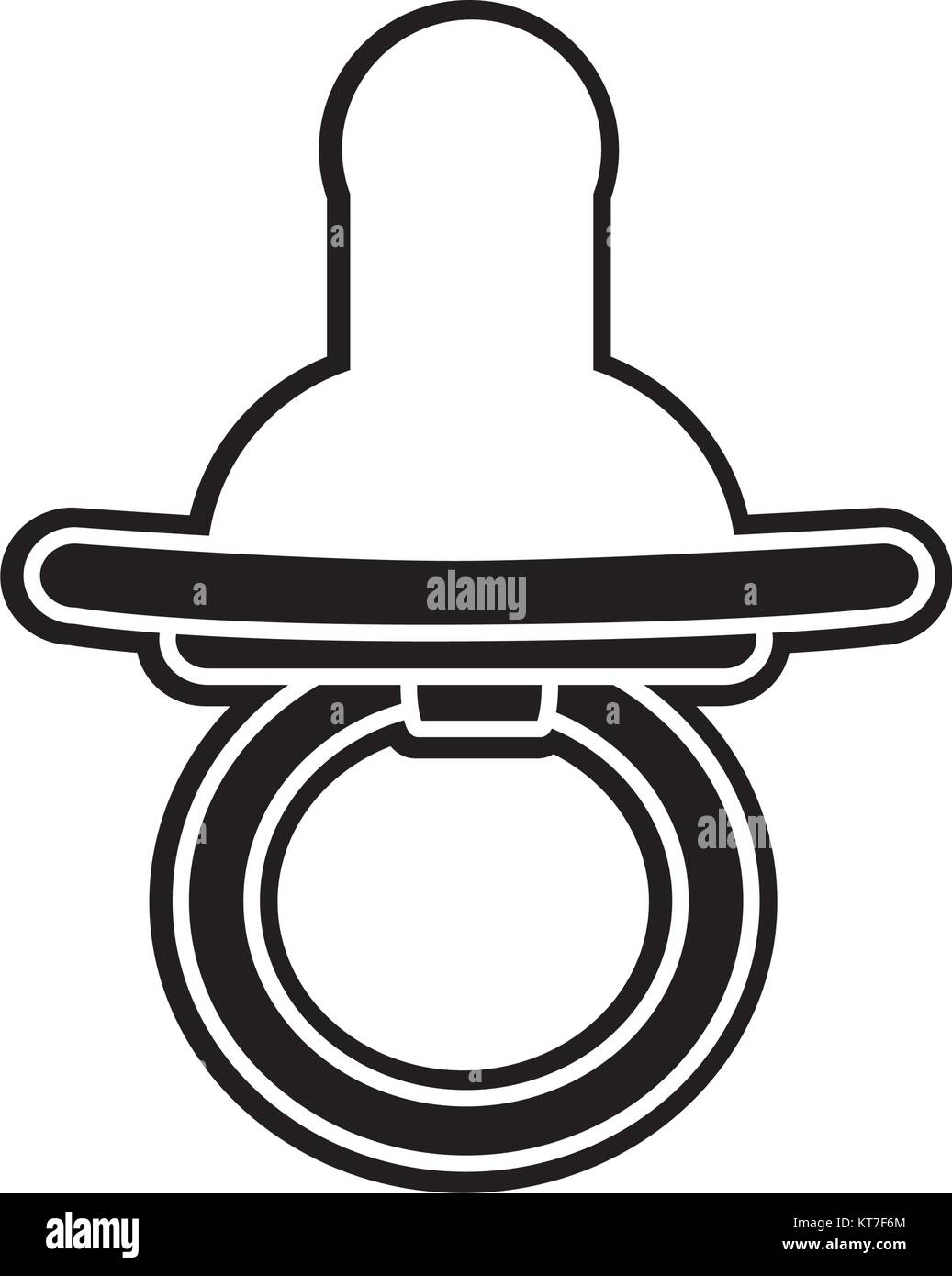 Pacifier of baby object and childhood theme Isolated design Vector ...