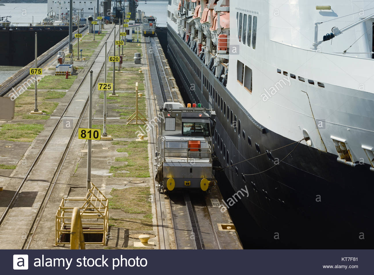 Panama Panama Canal Electric Mules Stock Photos & Panama Panama Canal ...