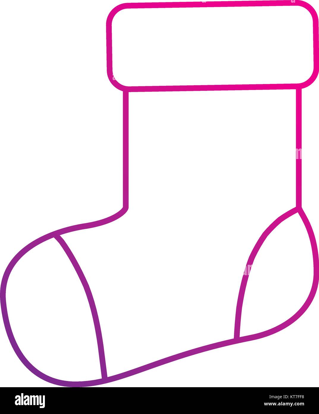 Sock of baby object and childhood theme Isolated design Vector ...