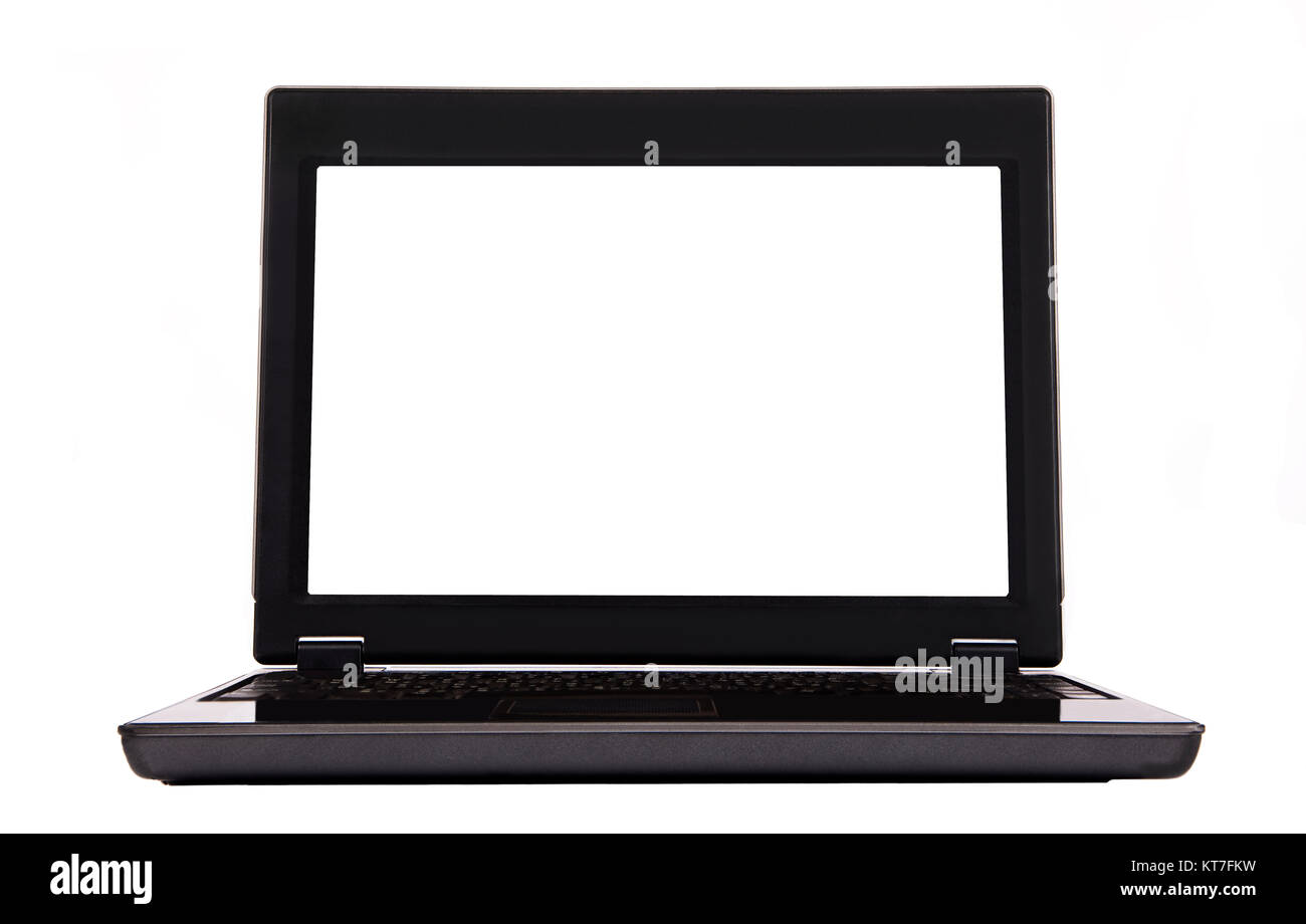 black and gray laptop computer isolated on white background Stock Photo ...