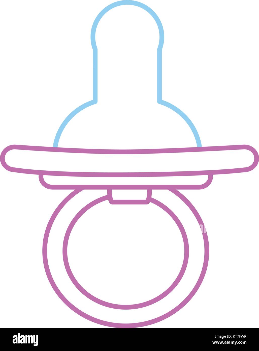 Pacifier of baby object and childhood theme Isolated design Vector ...