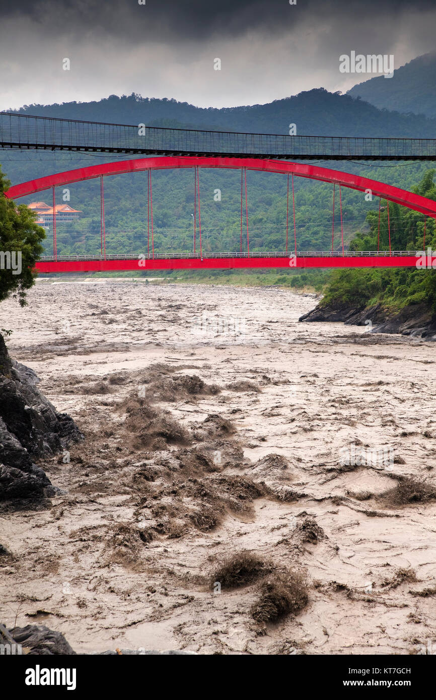 heavy rains in valley and river in flooding Stock Photo - Alamy
