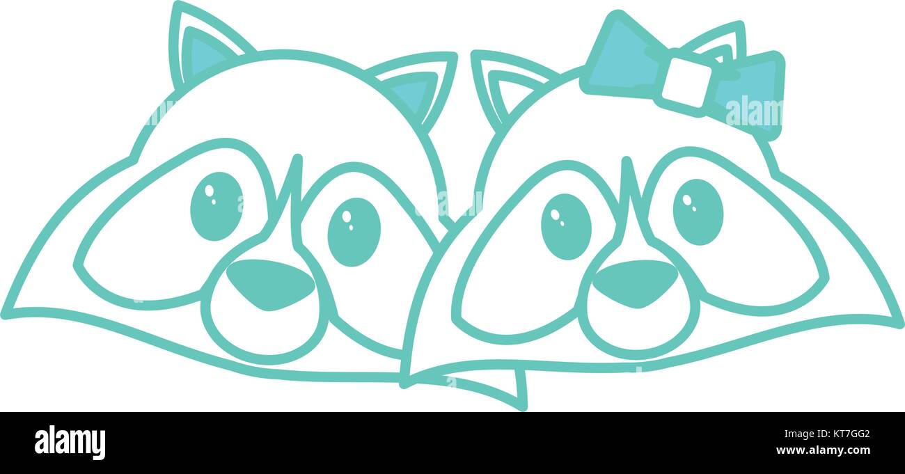 Raccoon lovely animal cartoon Cut Out Stock Images & Pictures - Alamy