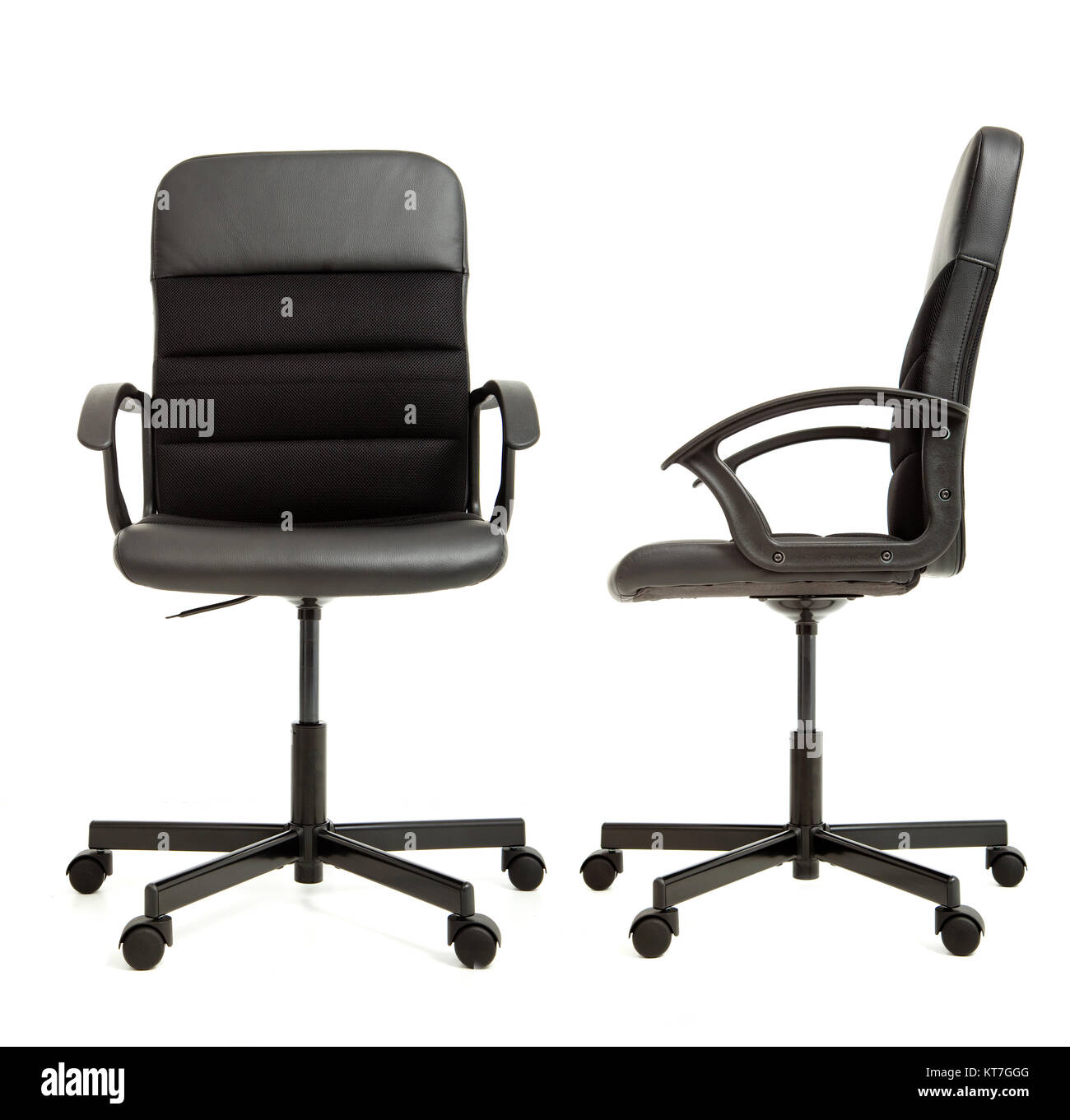 office chair on the white background front and side view Stock Photo ...