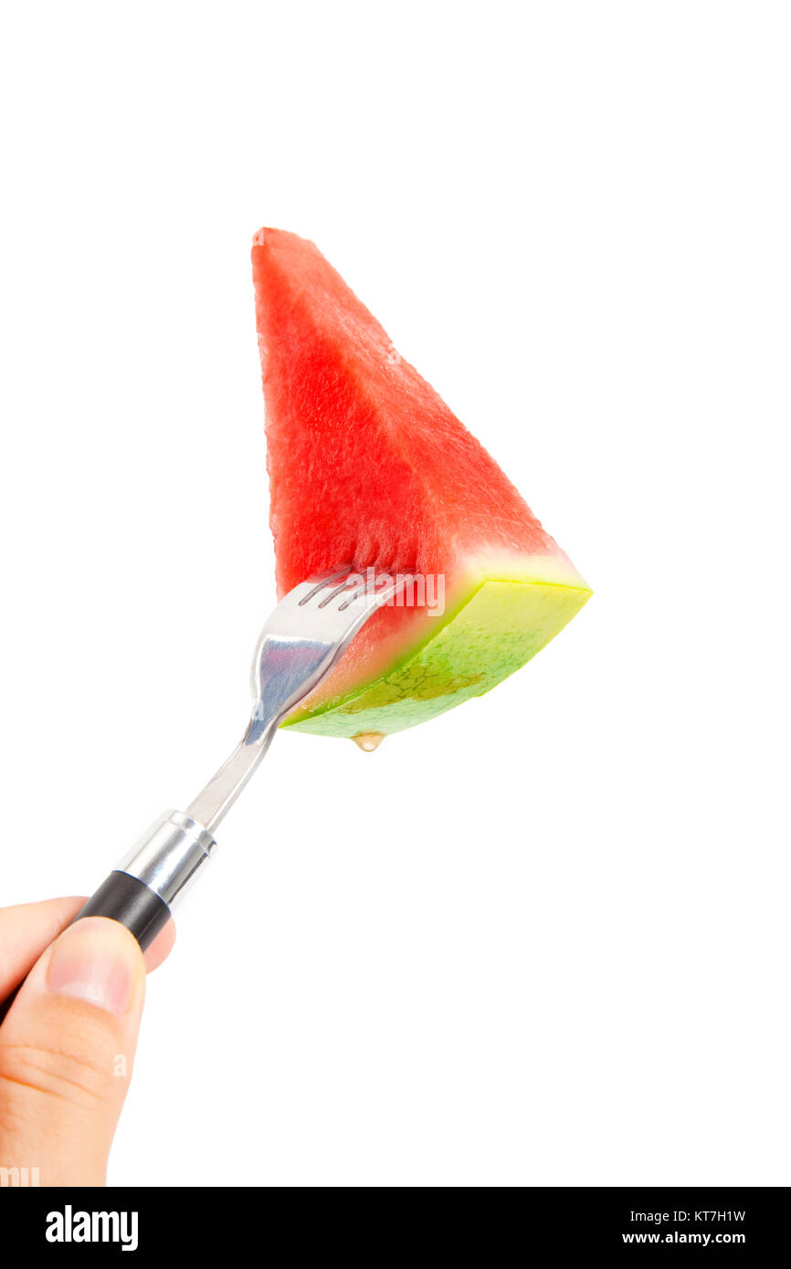 Watermelon and fork Stock Photo - Alamy