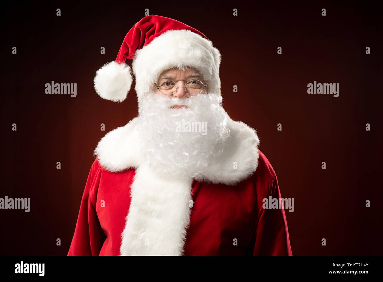 Santa Claus looking at camera Stock Photo - Alamy