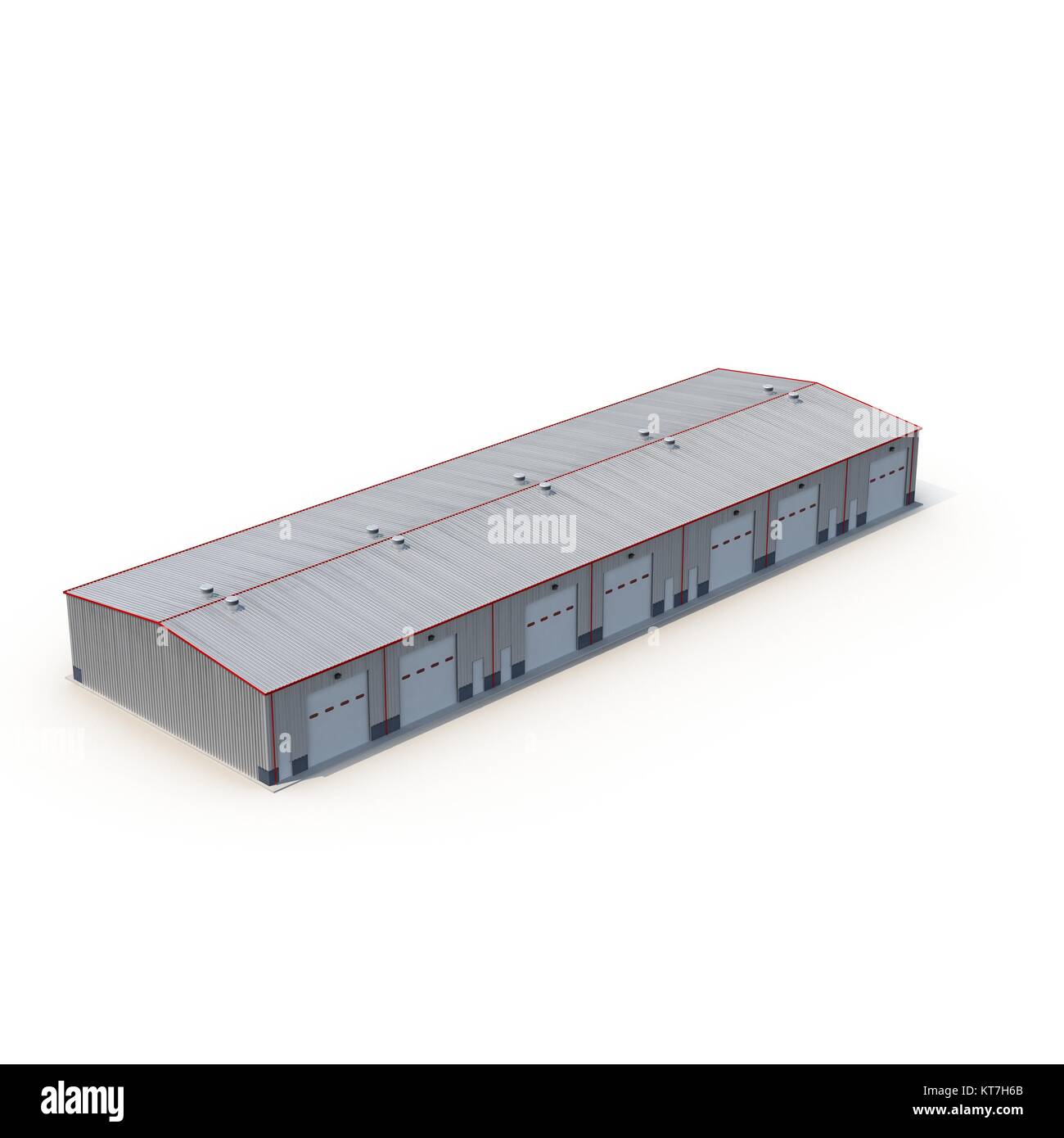 Warehouse building on white background. 3D illustration Stock Photo - Alamy