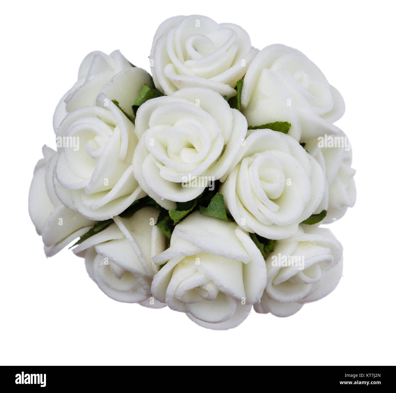 white flower bouquet isolated, beautiful decoration,top view Stock ...