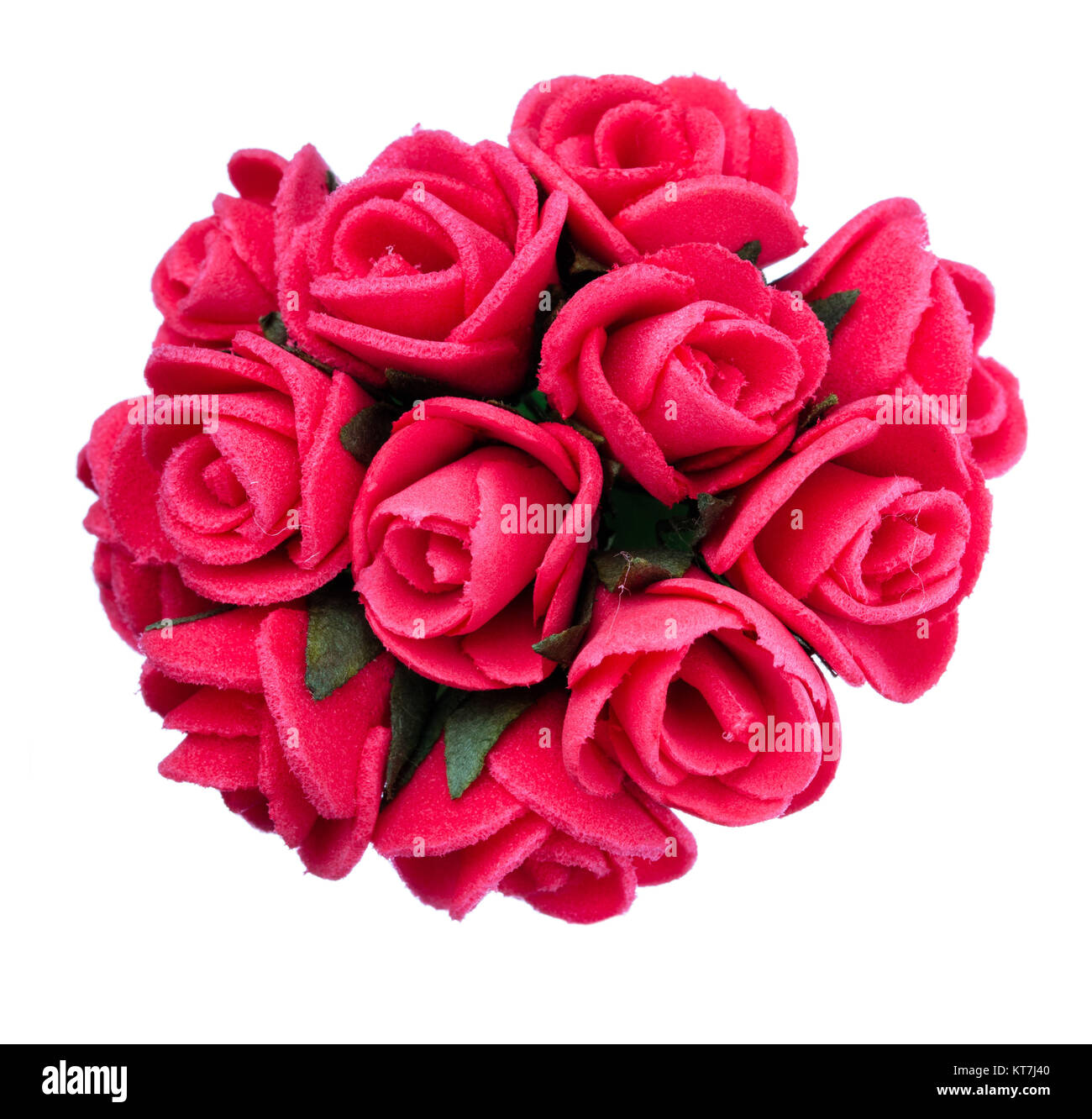 bouquet of red flower isolated, beautiful decoration,top view Stock ...