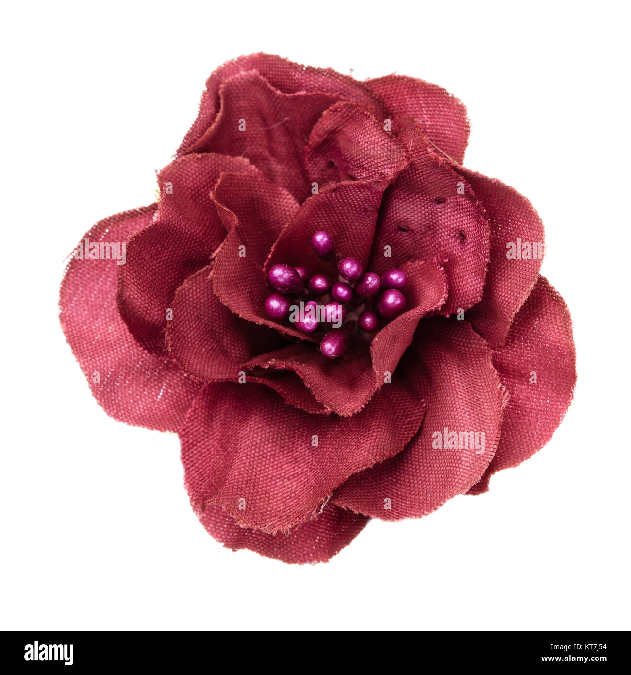 red flower bouquet isolated, beautiful decoration,top view Stock Photo ...