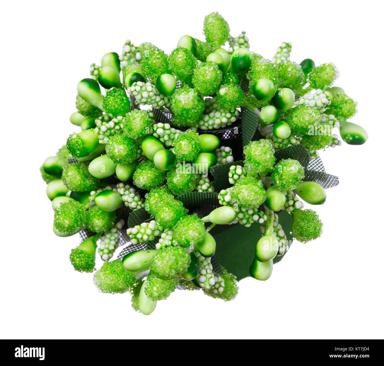 bouquet of green flower isolated, beautiful decoration,top view Stock ...