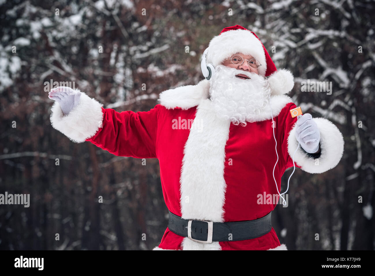 Happy santa claus gifts dancing hi-res stock photography and images - Alamy