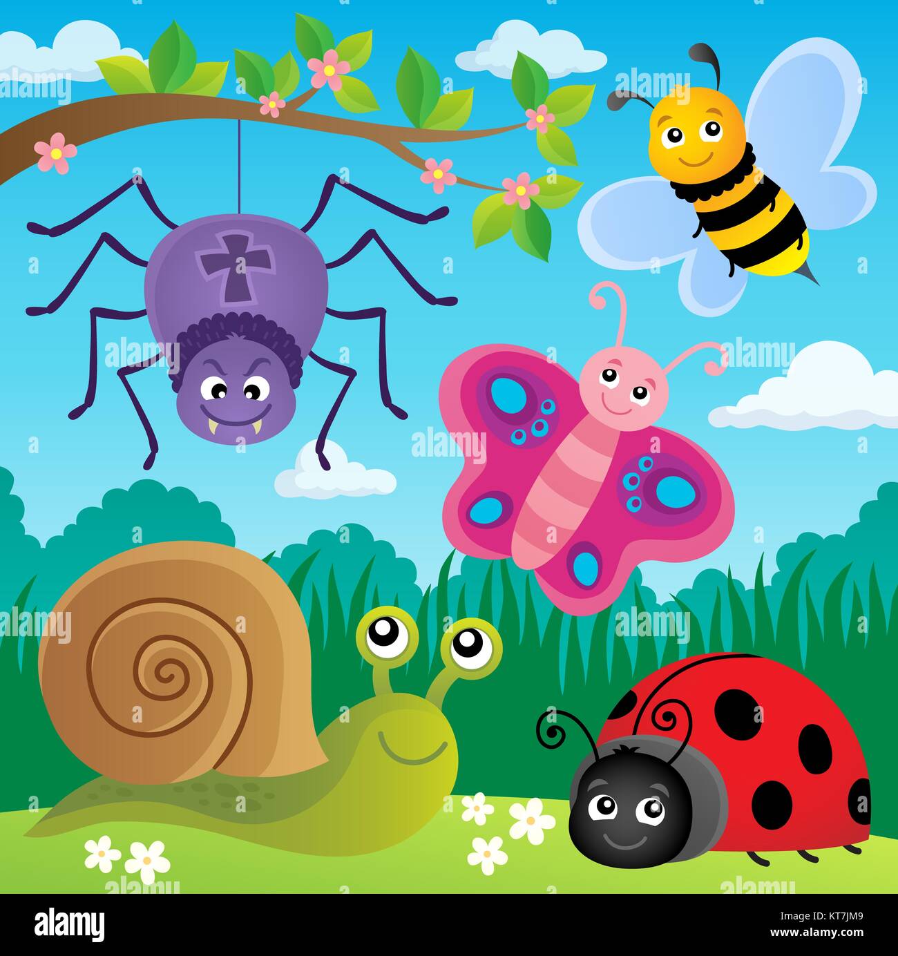 Spring animals and insect theme image 5 Stock Photo - Alamy