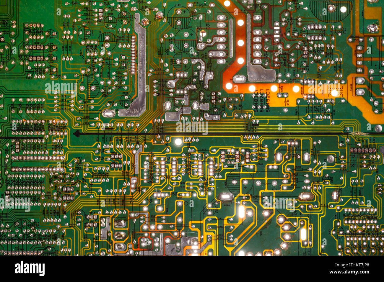 Green computer circuit board Stock Photo - Alamy