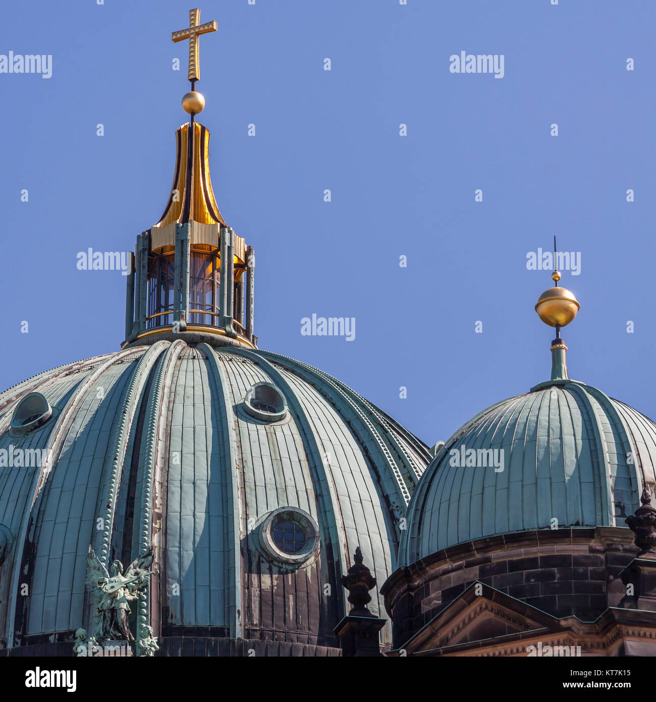 main dome and side dome of the berlin cathedral Stock Photo - Alamy