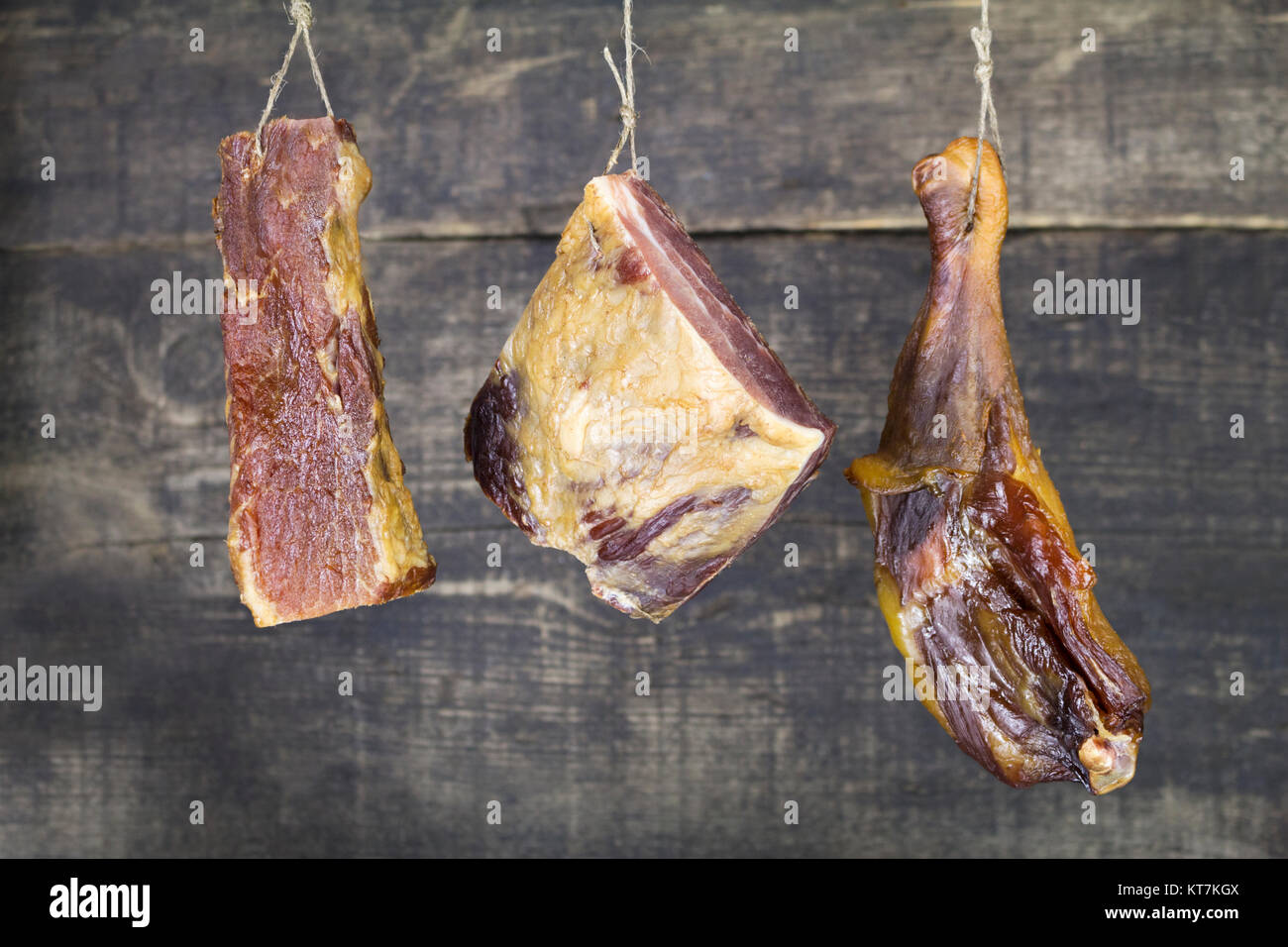 Chicken meat hanging on rope hi-res stock photography and images - Alamy
