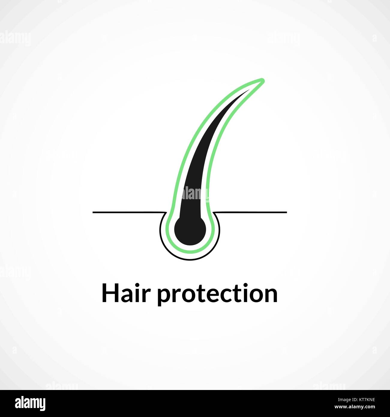 Hair protection icon with defensive layer illustration Stock Vector ...