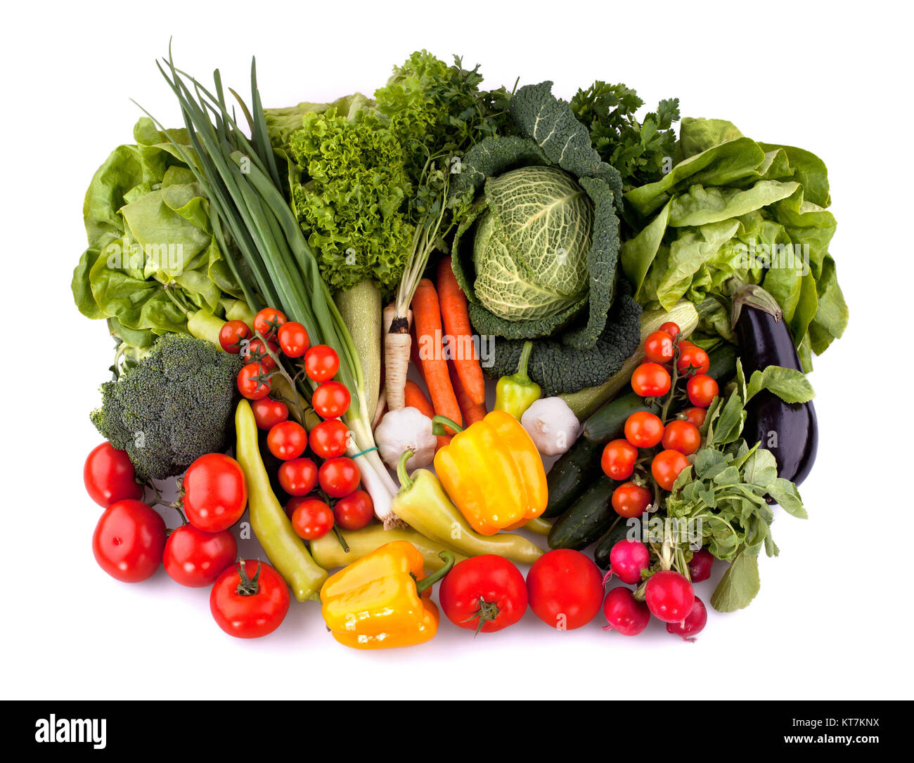 Fresh vegetables top view Stock Photo - Alamy