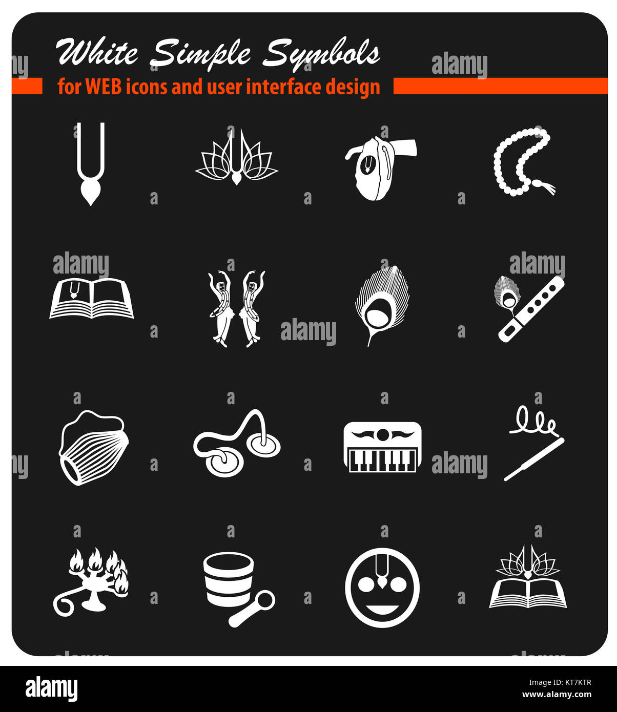 hare krishna icon set Stock Photo - Alamy