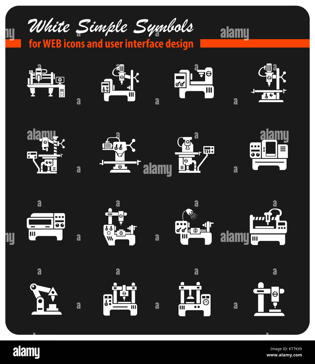 industrial equipment icon set Stock Photo - Alamy