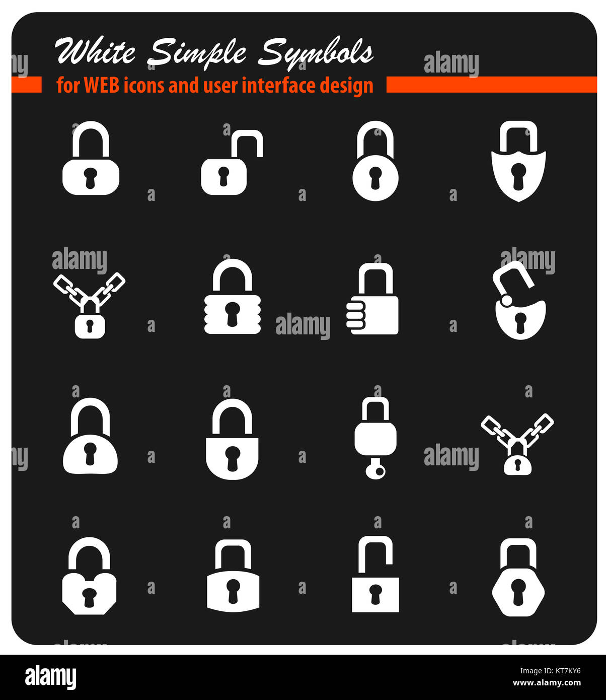 lock icons set Stock Photo - Alamy