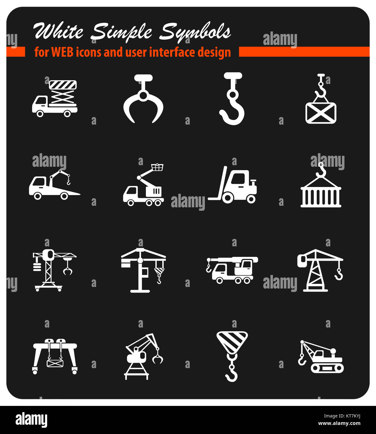 lifting machines icon set Stock Photo - Alamy