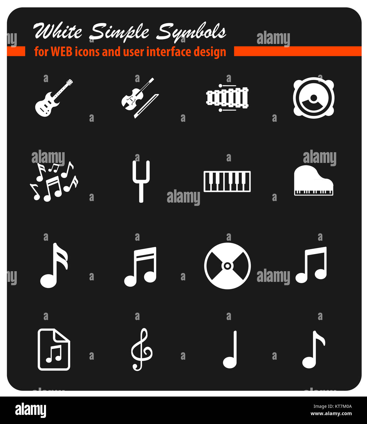 Music simply icons Stock Photo - Alamy