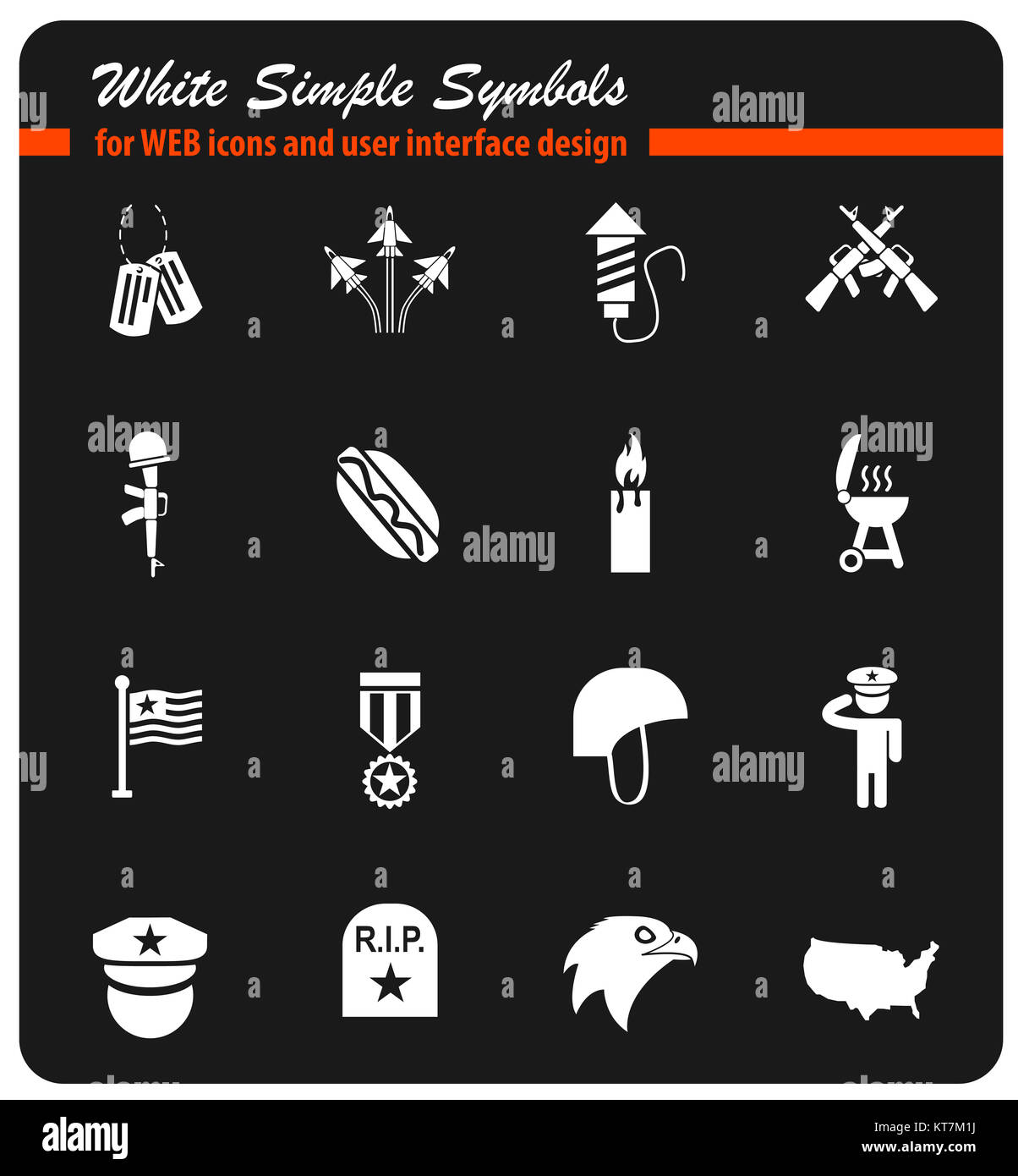 memorial day icon set Stock Photo - Alamy