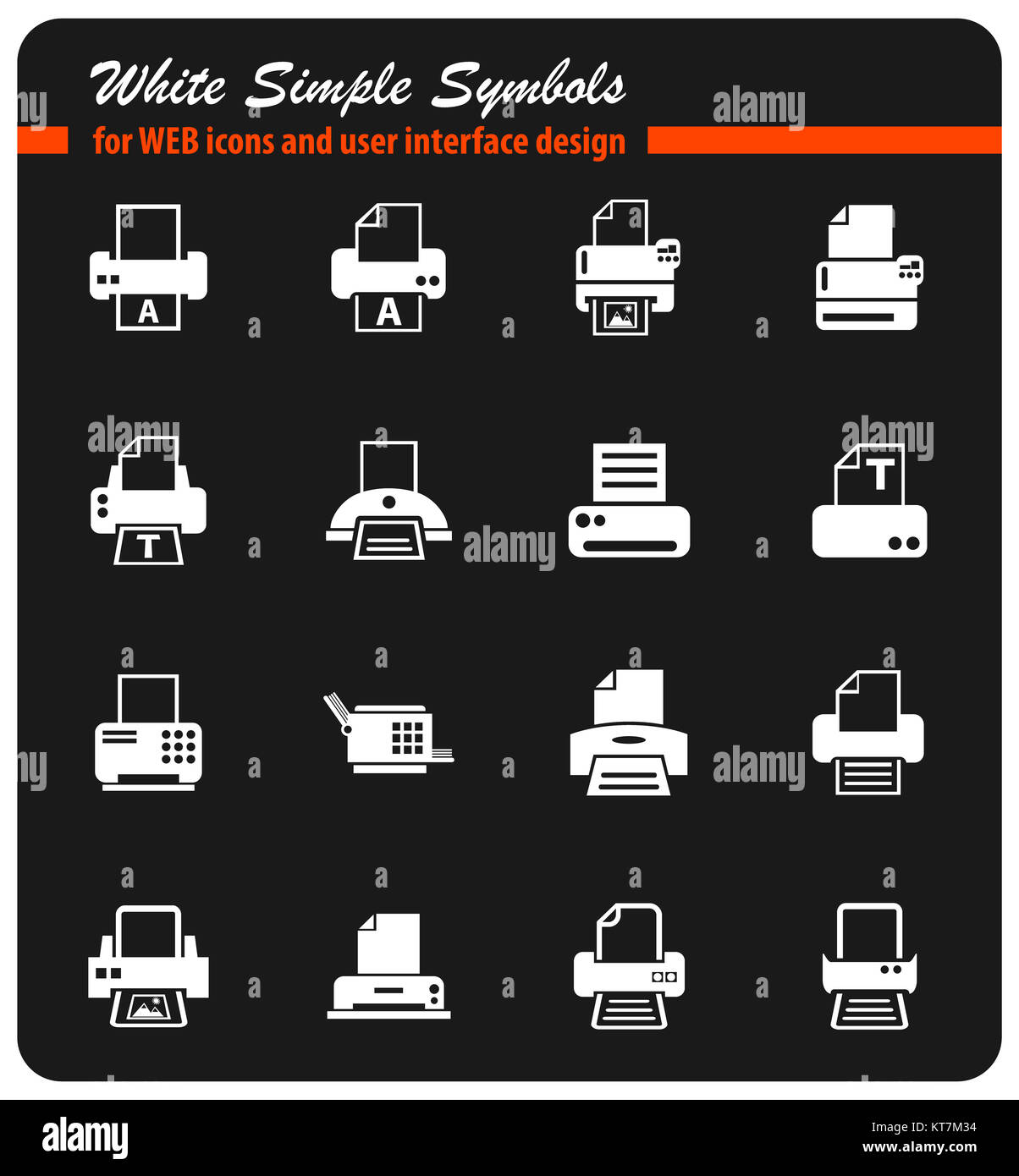 print icon set Stock Photo - Alamy