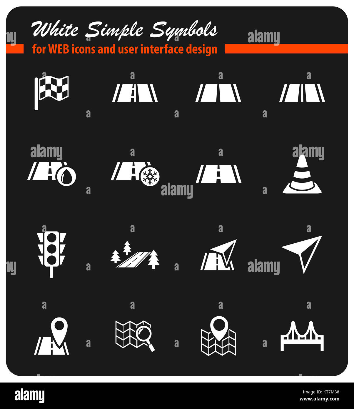 road icon set Stock Photo - Alamy