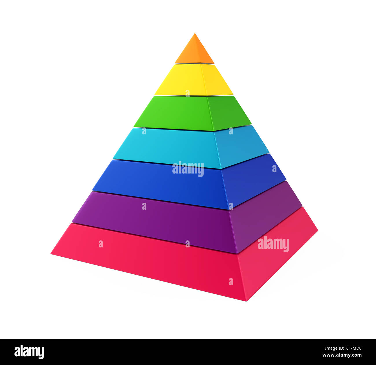 Colorful Pyramid Chart Isolated Stock Photo - Alamy